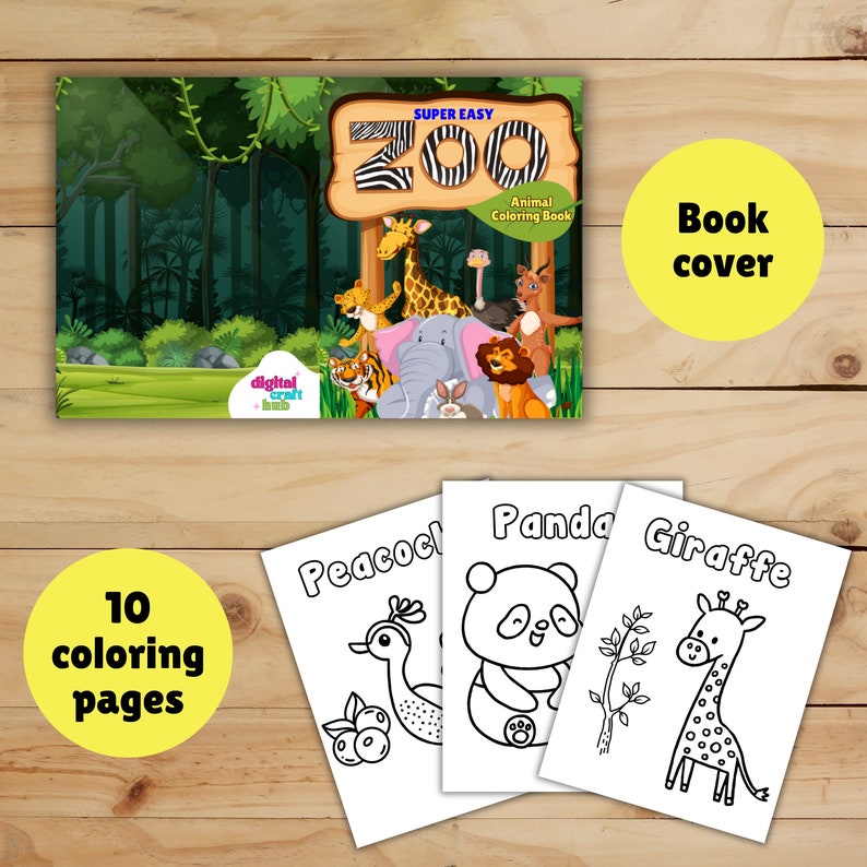 PRINTABLE Zoo Animals Coloring Pages. Kids Party Games, Zoo Animal ...