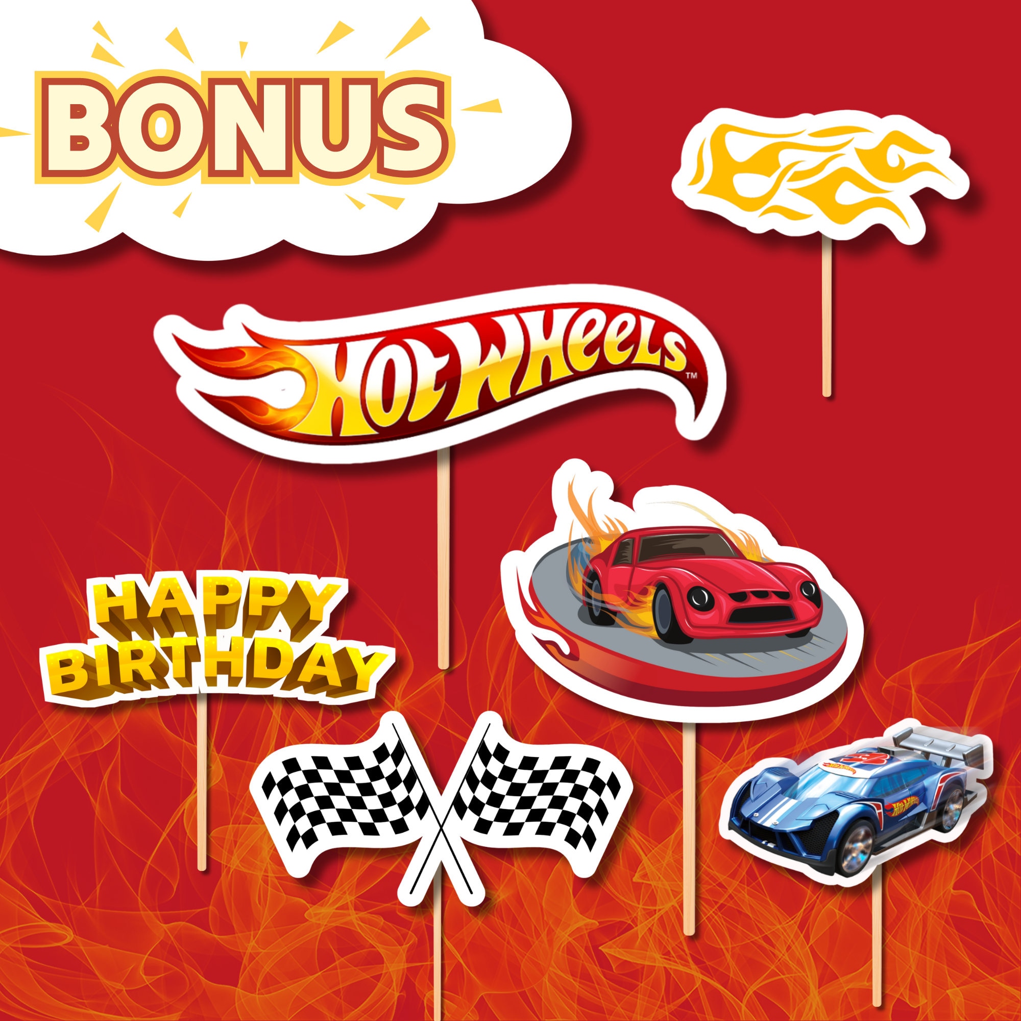 Personalised Race Car Cake Topper Digital Download and Print Decoration ...