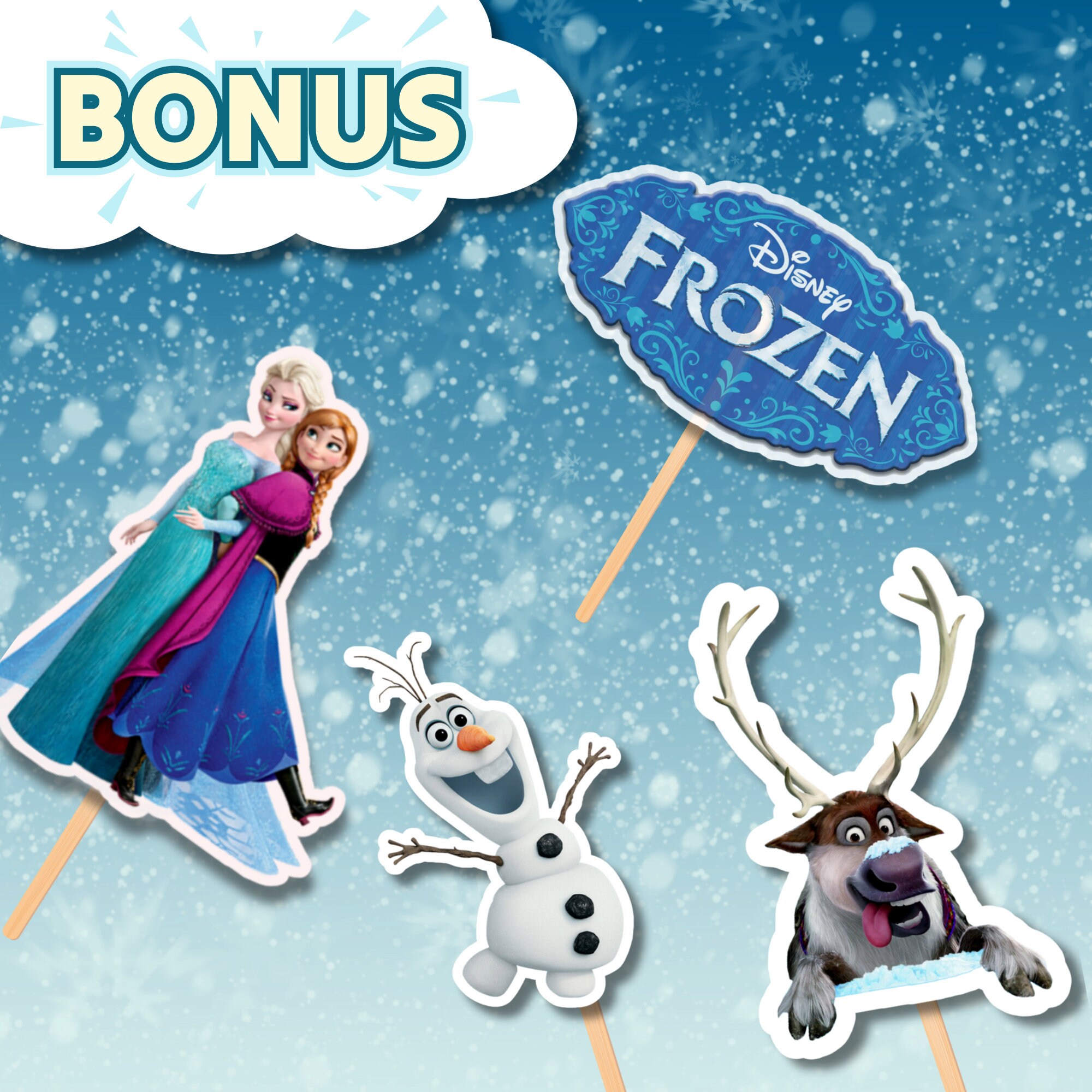 Instant Download Queen of Ice Cake Topper, Frozen Topper, Elsa Cake ...