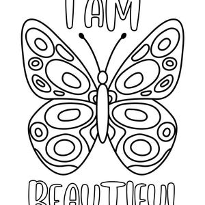 Inspirational Flower Coloring Book: Positive Quotes (digital Download ...