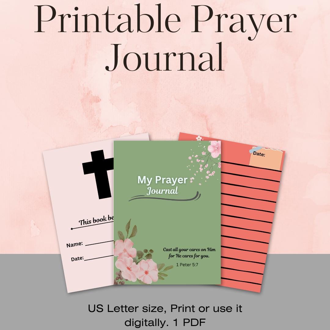 Prayer Journal, Christian Journal, Daily Journal, Digital Journal ...