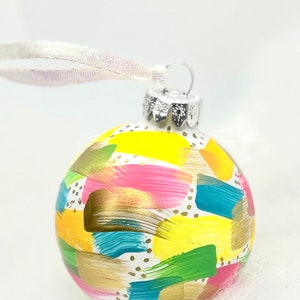 Set of Six. Bright Colorful Hand Painted 2.5 in Ornaments. - Etsy