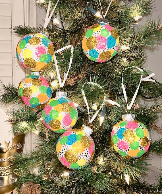 Bright colored christmas balls store