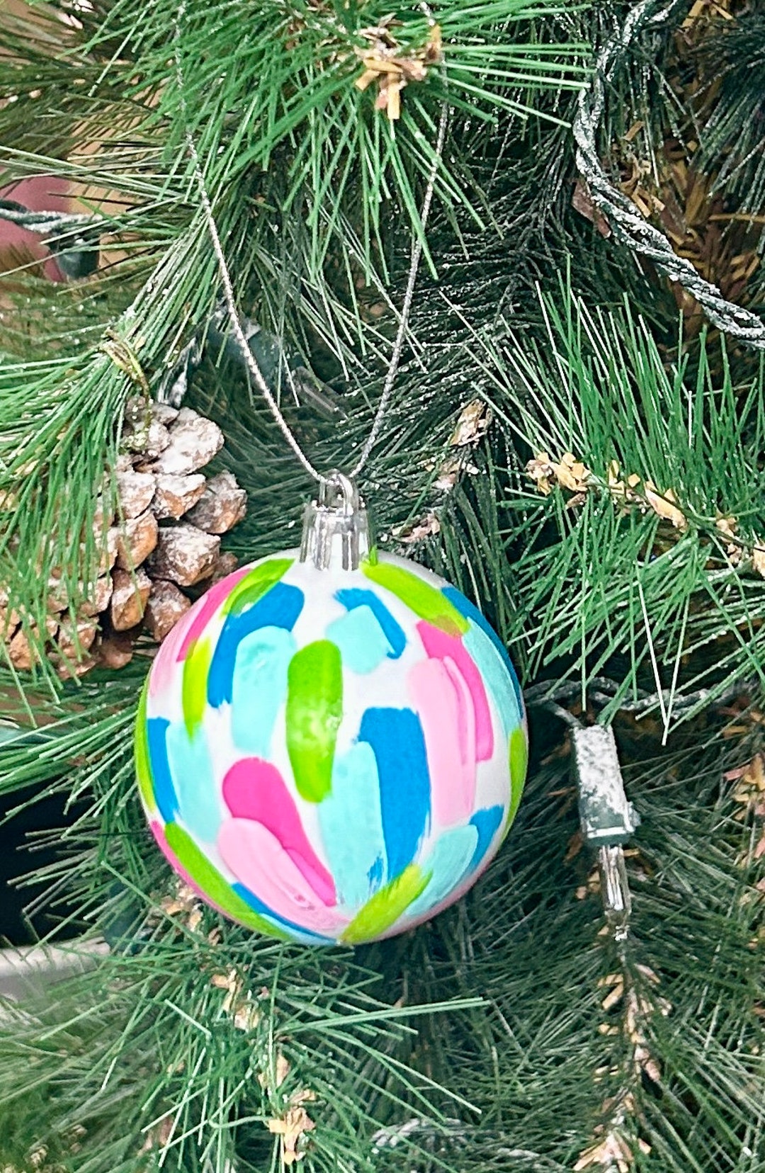 Gorgeous Bright Colorful Abstract Christmas or Easter Ball Ornament Set ...