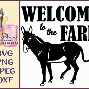 Donkey Welcome SVG - Etsy