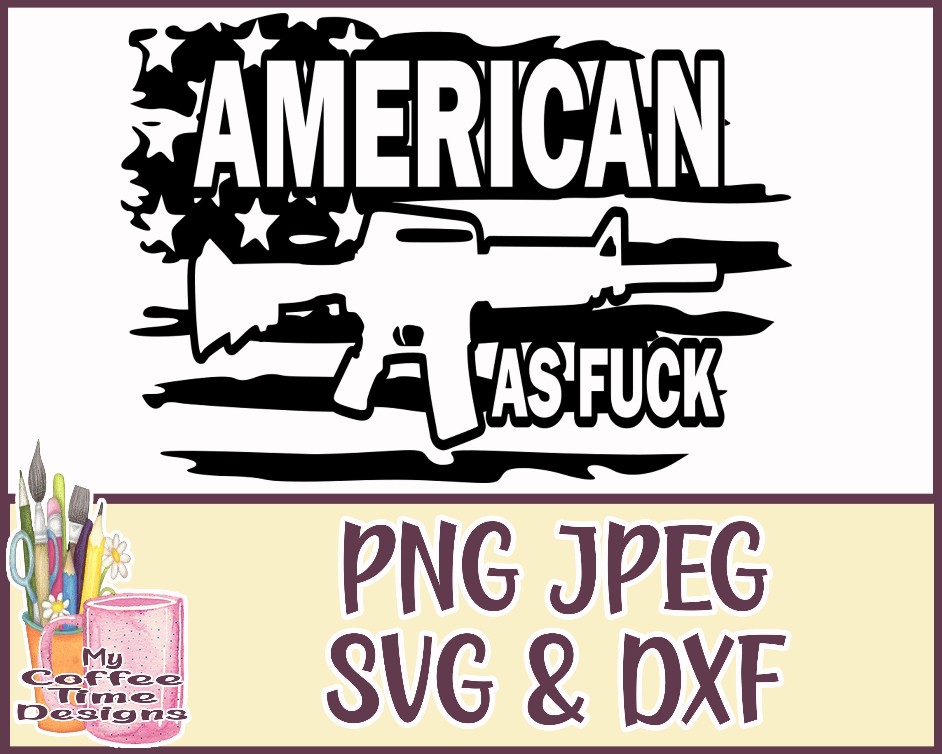 American as FK SVG - Etsy