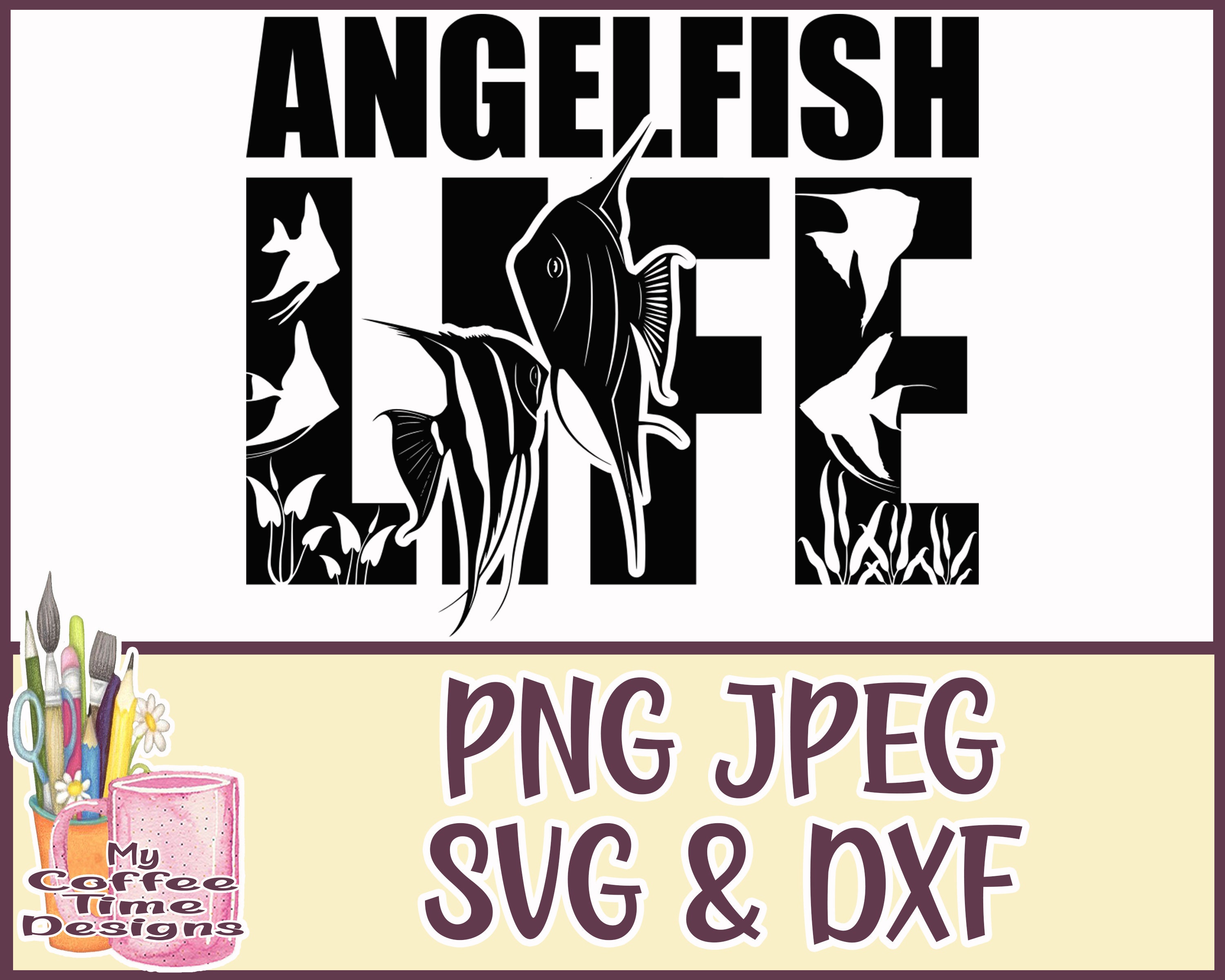 Angel Fish Life SVG - Etsy