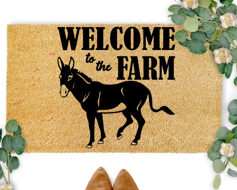Donkey Welcome SVG - Etsy