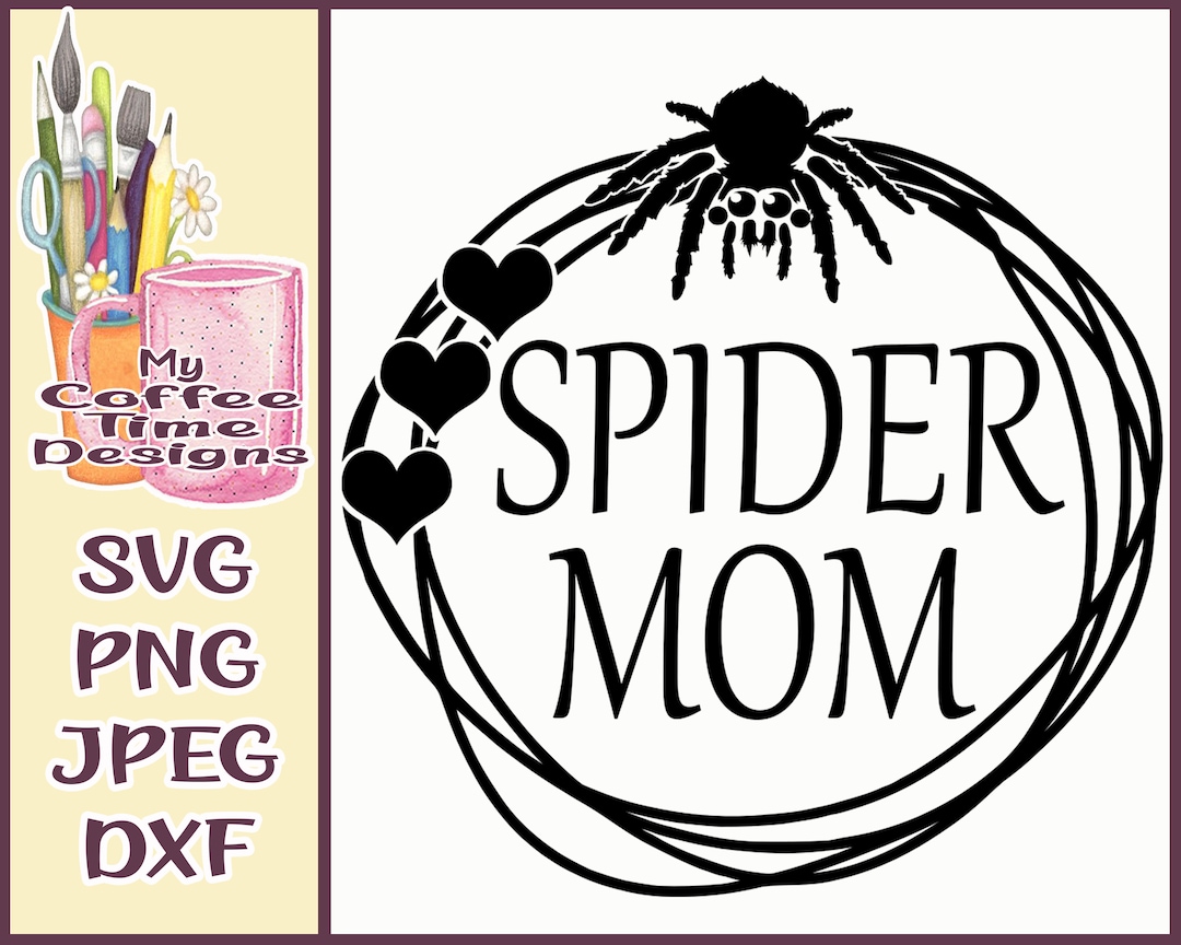 Spider Mom SVG - Etsy