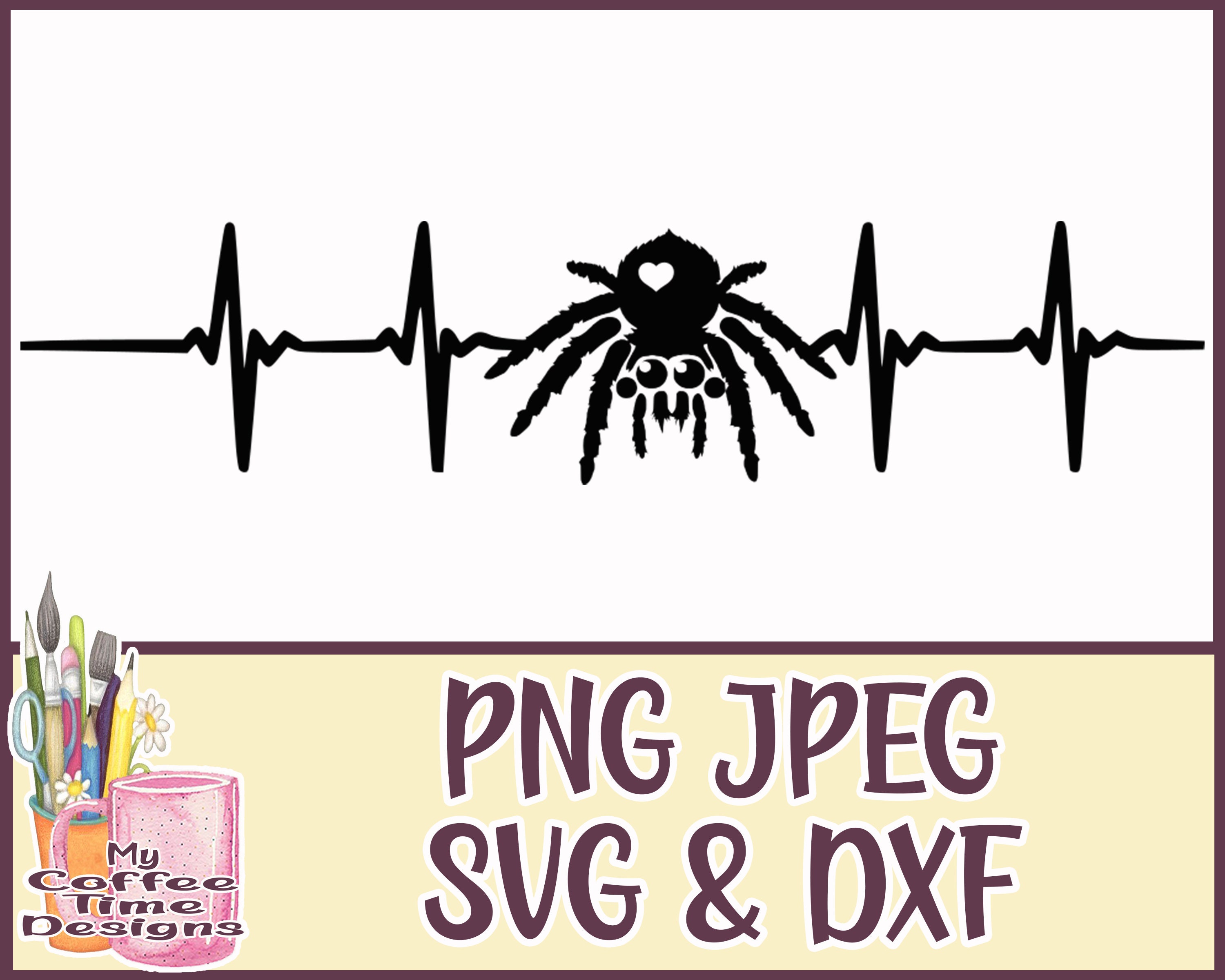 Jumping Spider Heartbeat SVG - Etsy