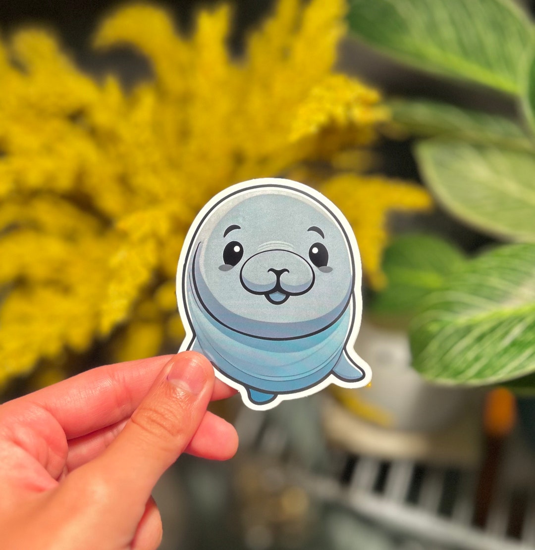 Hawaiian Monk Seal Sticker: Adorable Kawaii Vinyl Decal - Etsy