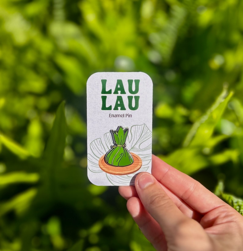 Lau Lau Enamel Pin- Hawaiian Food Pin, Hawaiian Food Art, Luau Pin - Etsy