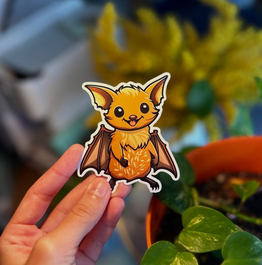 Ōpeʻapeʻa - Hawaiian Hoary Bat - Cute Kawaii Sticker - Etsy
