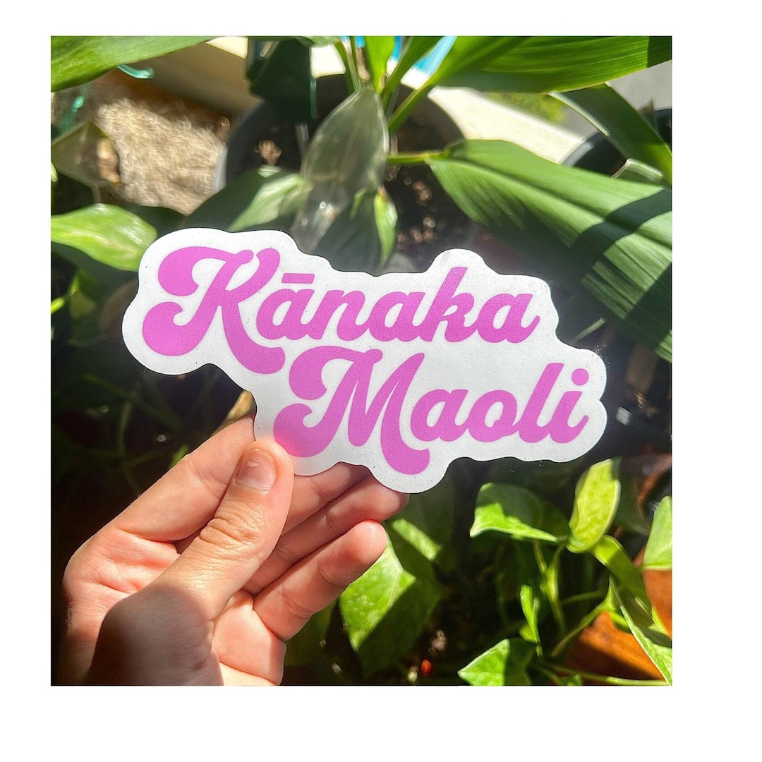 Hawaiian Kanaka Maoli Sticker (pink) - Etsy