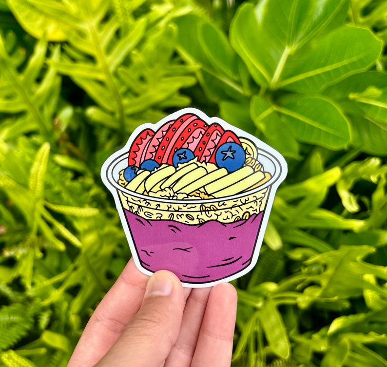 Acai Bowl Sticker | Acai | Hawaii Food - Etsy