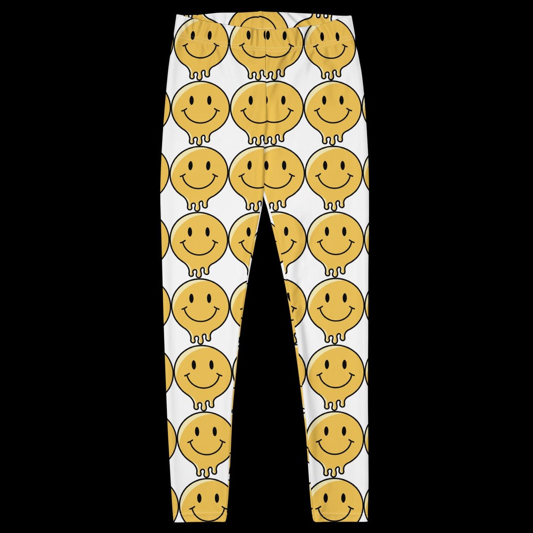 Smiley Face Leggings - Etsy