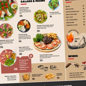 3 Restaurant Menu Templates, A3 Format. Editable on Canva - Etsy