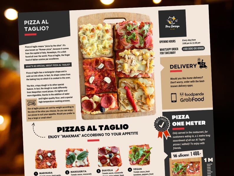 3 Restaurant Menu Templates, A3 Format. Editable on Canva - Etsy