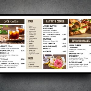 Custom Animated TV Menu Board – 2 Digital Screens - Etsy