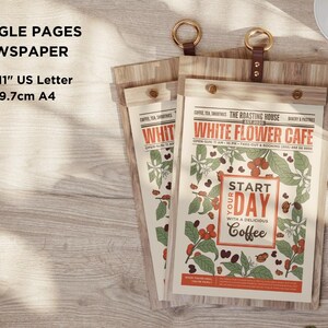 Retro Newspaper Coffee Shop Menu Template: Editable Canva Design ...