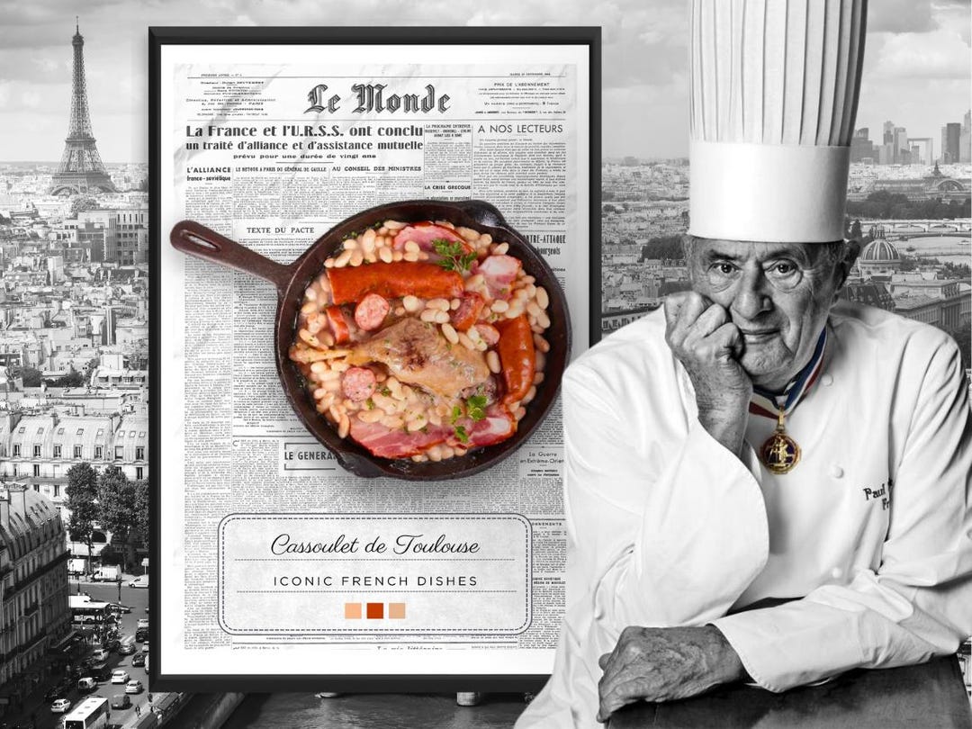 French Food Art Print, French Cuisine Wall Art, Food Art, Food Poster ...