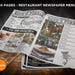 Retro Newspaper Restaurant Menu Template: Editable Diner Menu (digital ...
