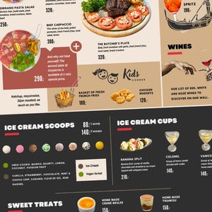 3 Restaurant Menu Templates, A3 Format. Editable on Canva - Etsy