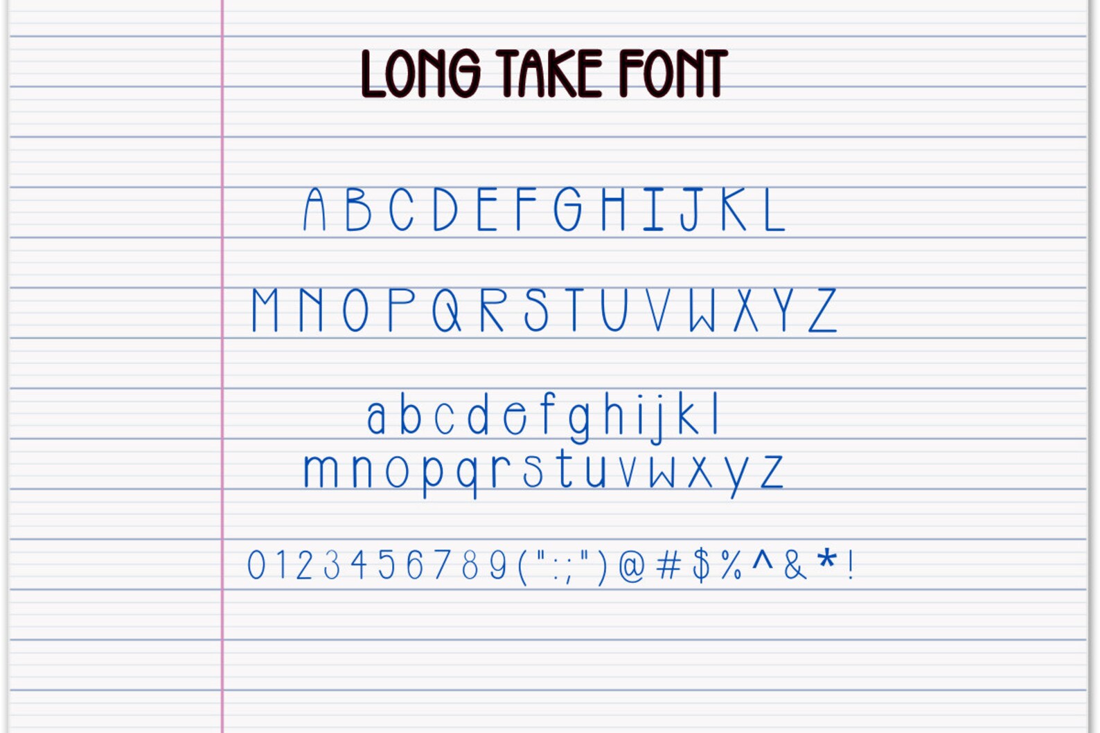 Handwritten Font Goodnote | Long Take - Etsy