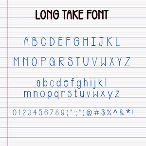 Handwritten Font Goodnote | Long Take - Etsy