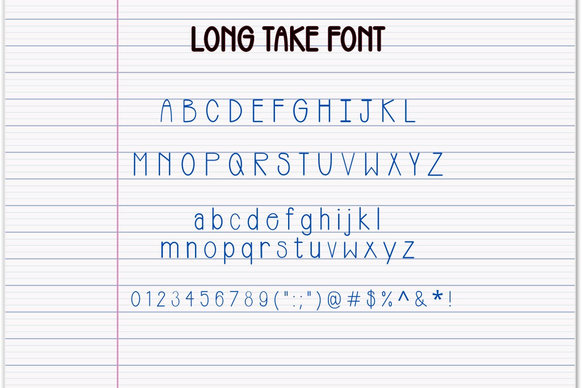 Handwritten Font Goodnote | Long Take - Etsy