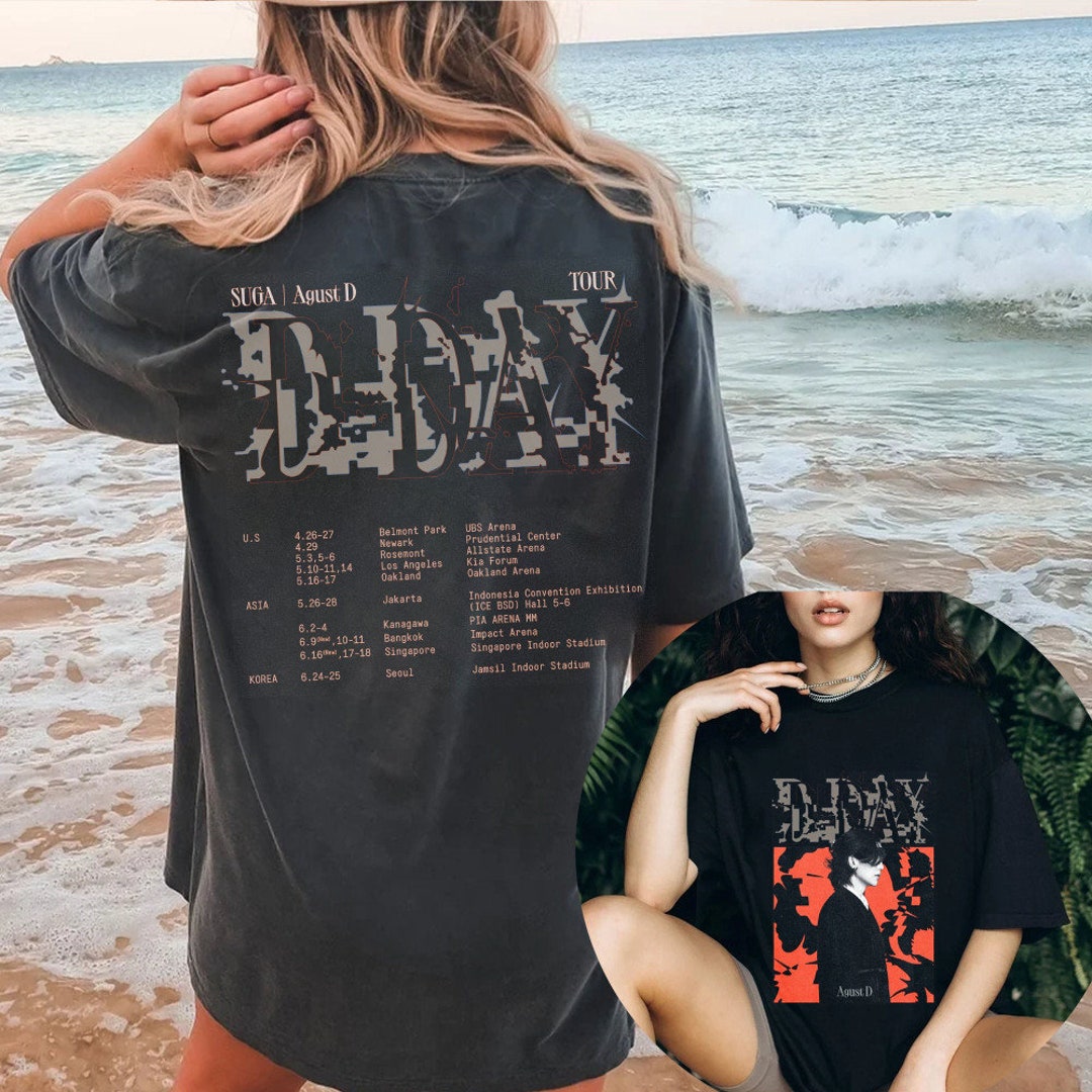 Agust D D-day Tour Tshirt, Suga Agust D on Tour Shirt, D-day Tour ...