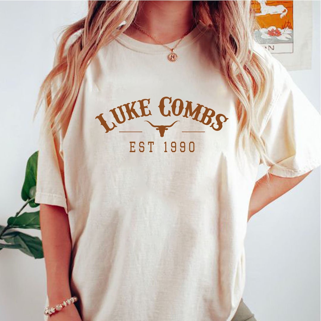 Vintage Luke Combs 1990 Unisex T Shirt, Bull Skull Luke Combs Tour 2024 ...