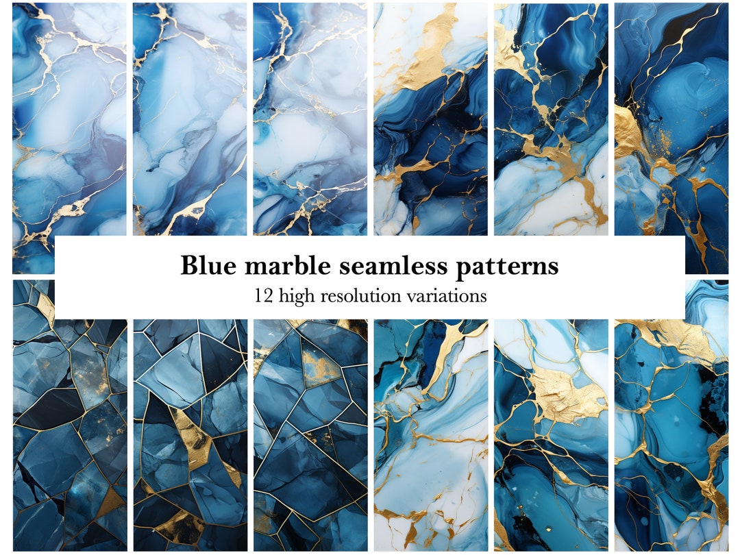 Blue Marble Seamless Patterns - Etsy