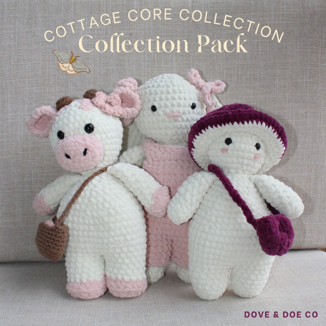 Cottage Core Collection - Crochet Plushie Pattern Pack - Etsy