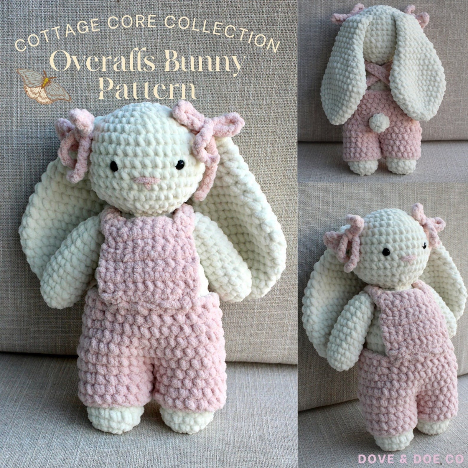 Overall Bunny Plushie - Crochet Pattern - Etsy