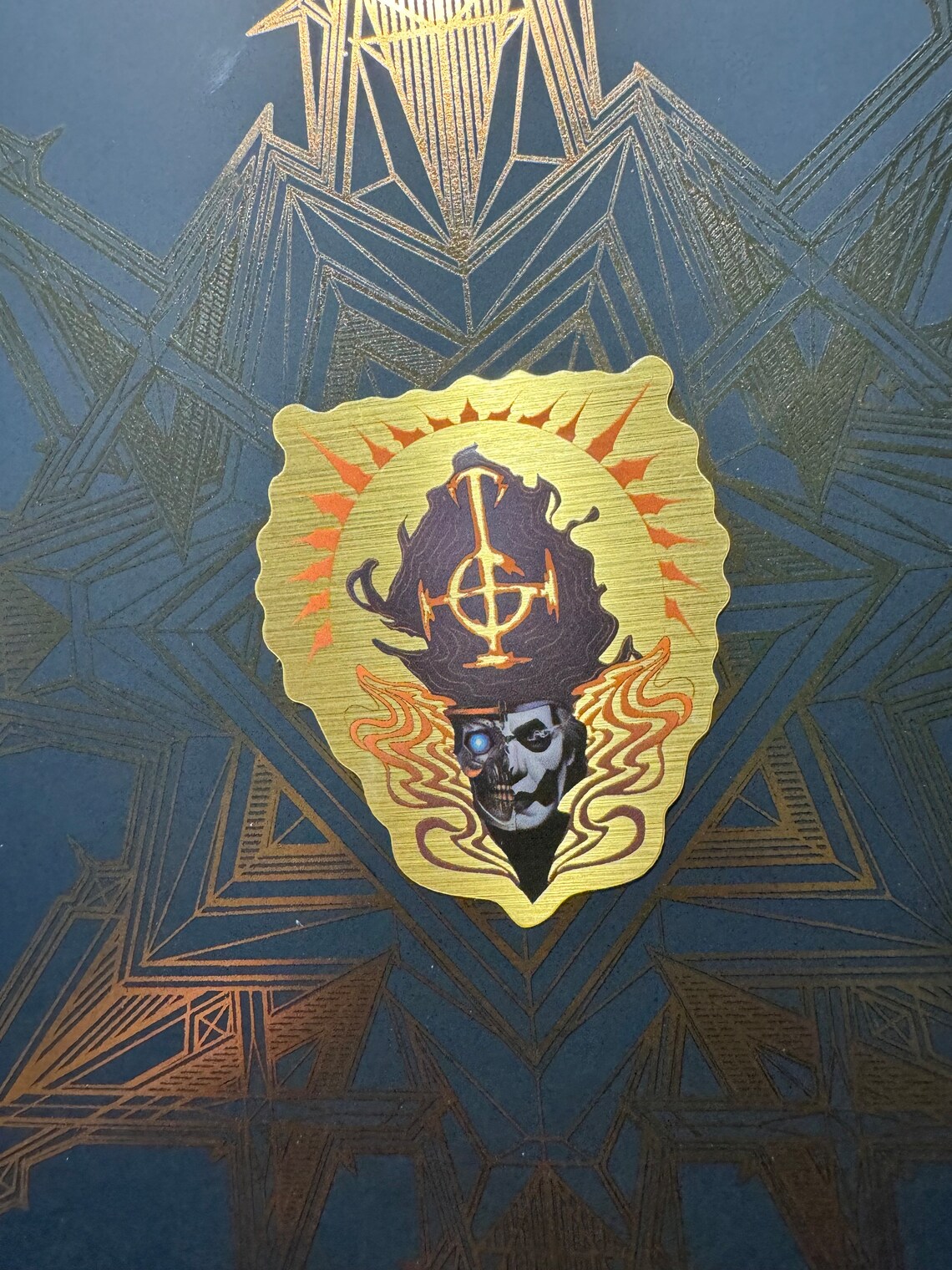 Brush Gold Papa Sticker - Etsy