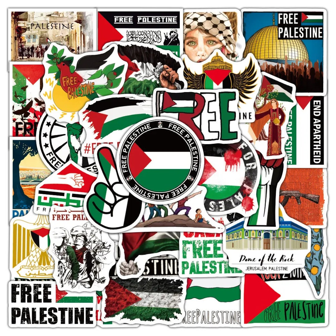 Pack of 50 Palestine Stickers Support the People of Gaza - Etsy Sweden