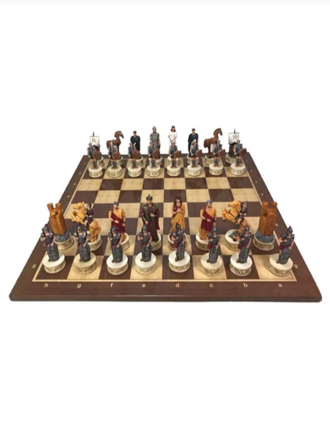 SPARTA-TROJA Chess Set Chess Board Handmade Chess Board-christmas Gift ...