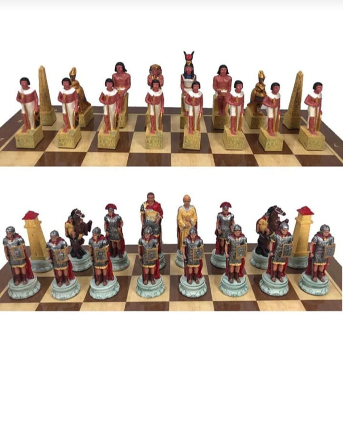 Egyptian-roman Chess Set Chess Board Handmade Chess Board-christmas ...
