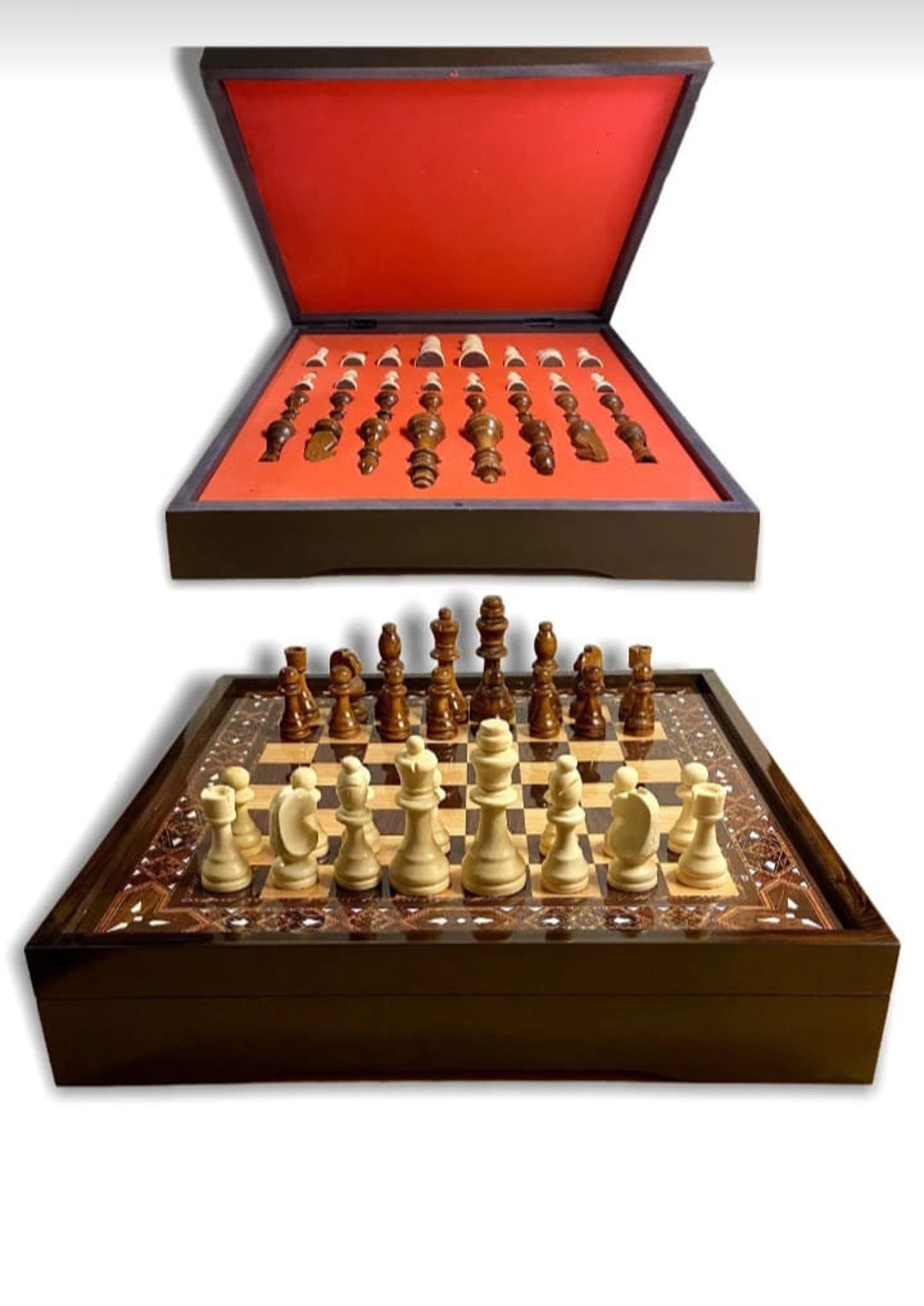 Wooden Chess Set-wooden Chess Board-handmade Chess - Etsy
