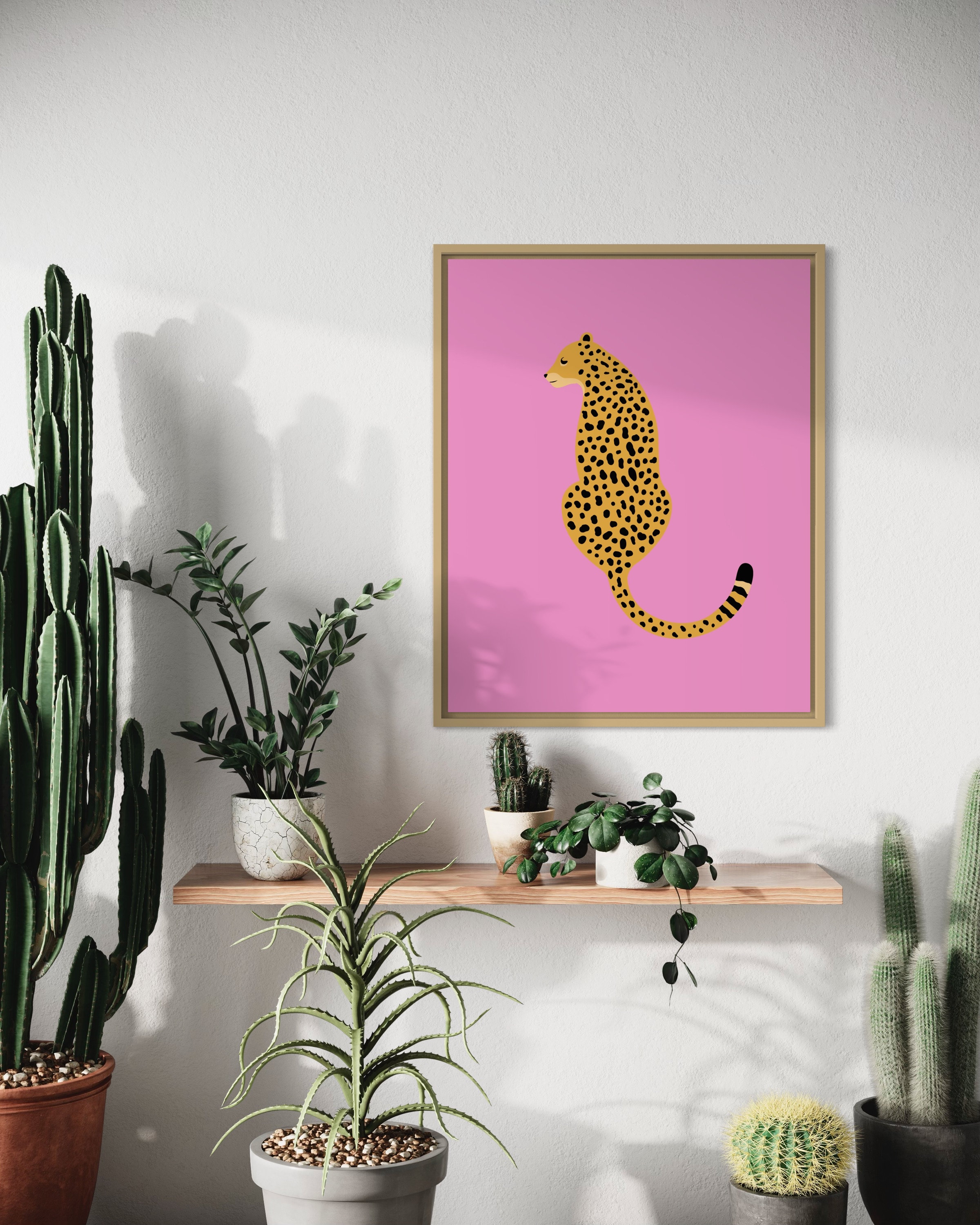 Pink Leopard Art Print Cheetah Print Boho Home Decor Blush - Etsy