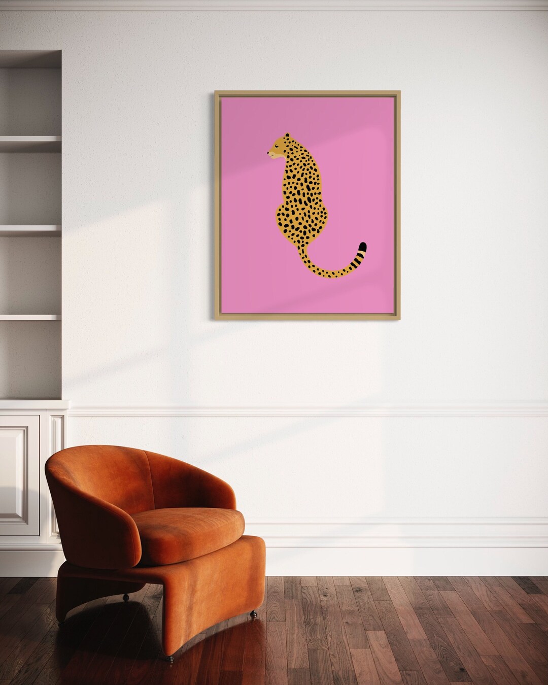 Pink Leopard Art Print Cheetah Print Boho Home Decor Blush - Etsy