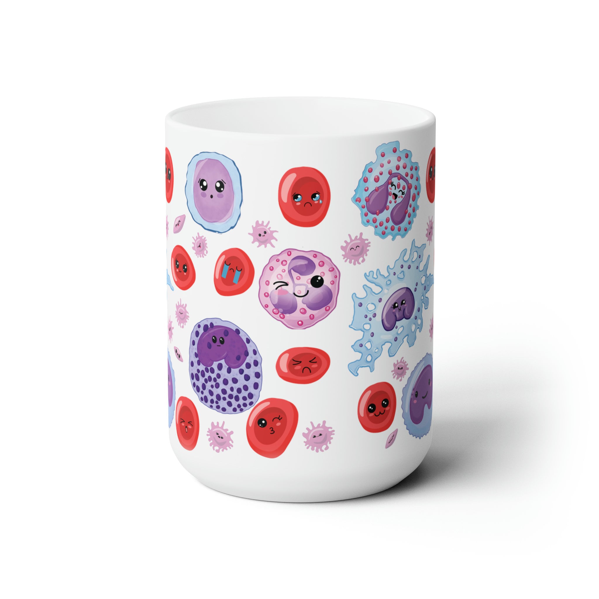 Cute Blood Cells Mug 15oz Hematologist, Scientist, Oncologist ...
