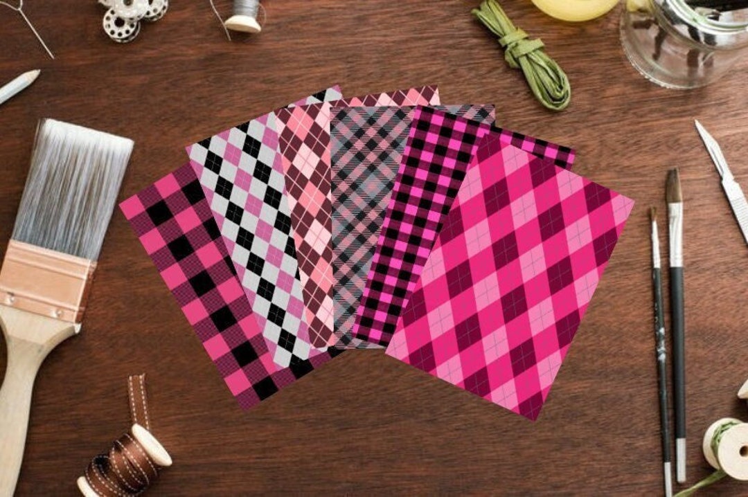 Clay Transfer Sheets Pink Plaid Christmas Transfers for Polymer Clay ...