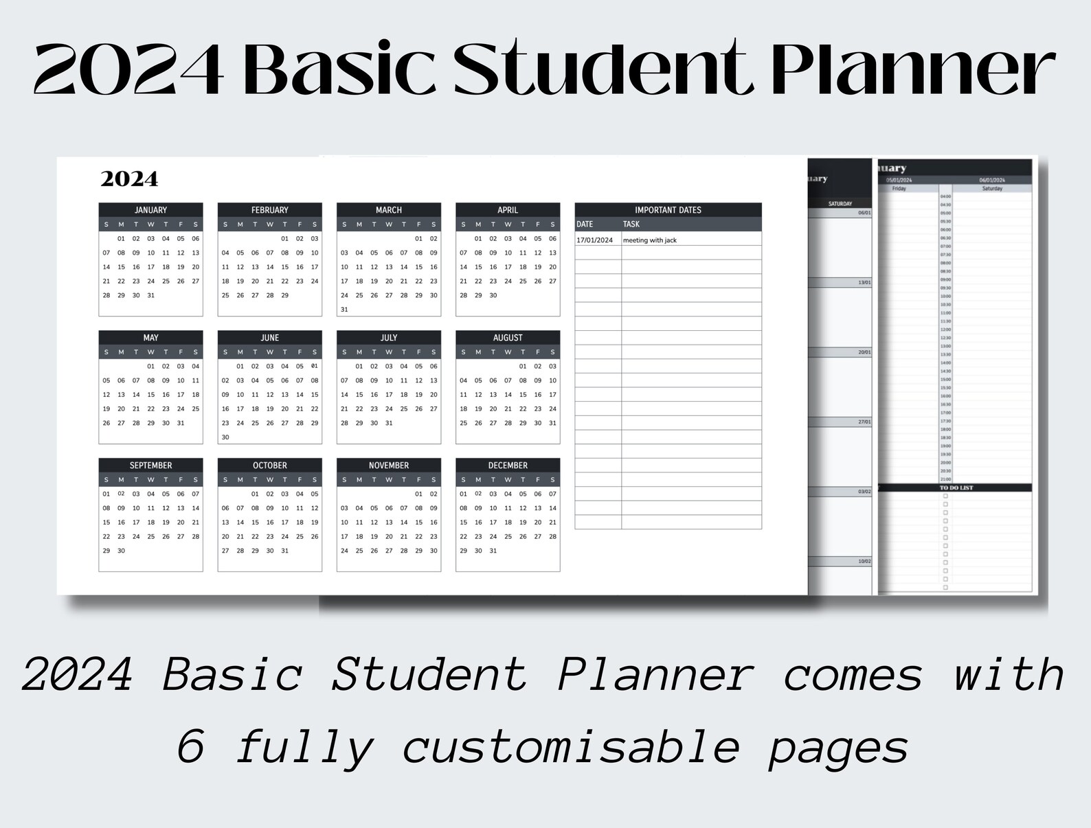 Google Sheets Student Planner Basic Minimalist Assignment - Etsy Australia