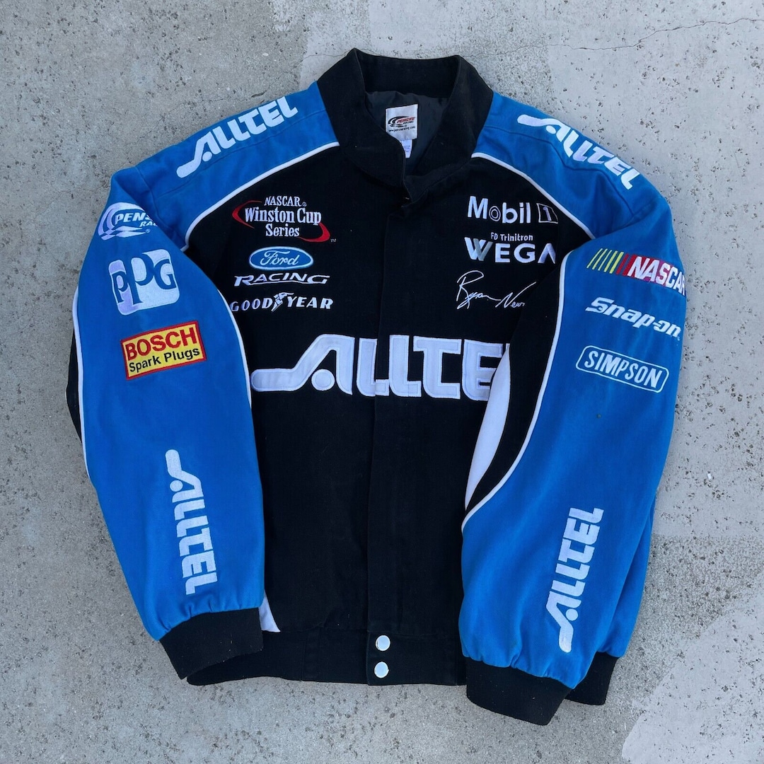 Vintage NASCAR Chase Ryan Newman Alltel Varsity Racing Jacket Large ...