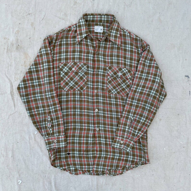 Vintage 80s 70s Big Mac Jcpenney Sanforized Brown Flannel - Etsy