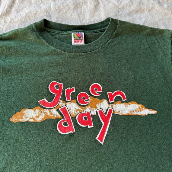 Vintage 90s Green Day Dookie Rock Band Green Large Y2… - Gem