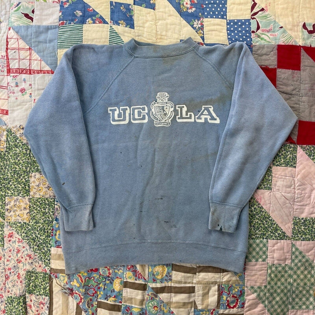 True Vintage 50s 60s Champion Reverse Weave Running Man UCLA University ...