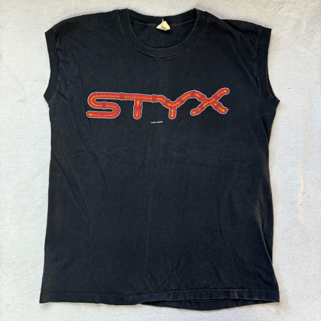 Vintage 1983 80s Styx Kilroy Was Here Tour Band Sleeveless T-shirt ...